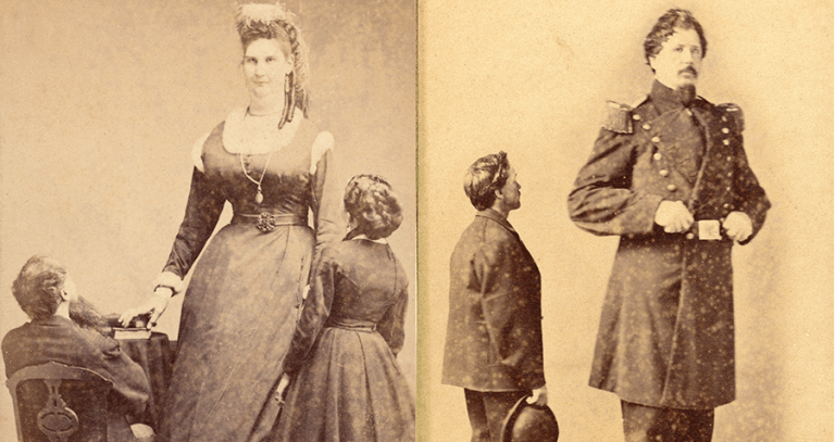Giantess Anna Bates and her Husband 8' foot tall Martin Van Buren Bates ...