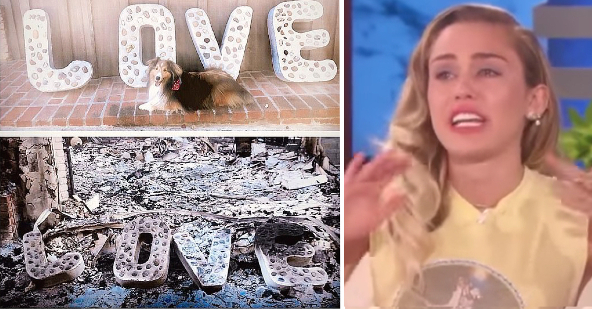 Miley Cyrus Shares Photos Of Her Destroyed House After Wildfire ...