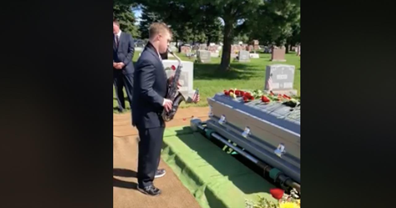 Emotional Moment When Young Man With Down Syndrome Plays Saxophone At ...
