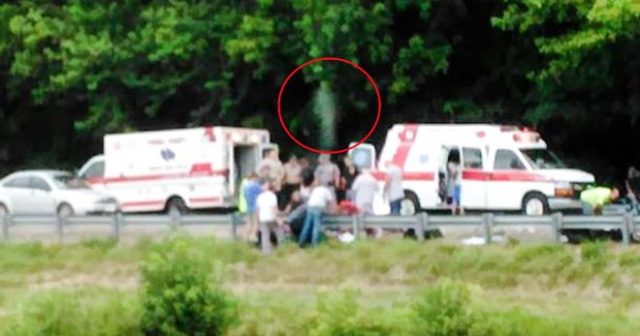 Driver's photo captures what many are calling an 'Angel' hovering in ...