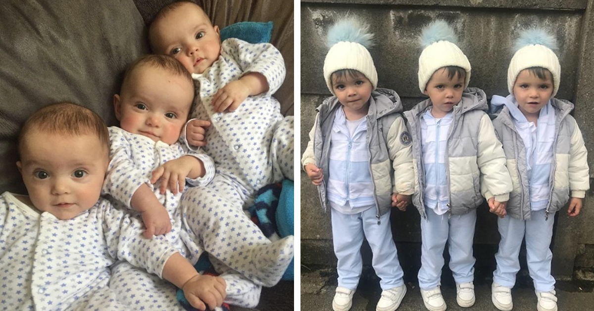 Miracle boy triplets beat the odds of 200 million to 1 to be born ...
