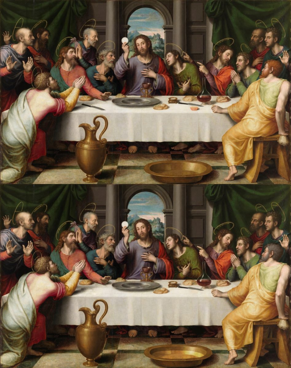 Can you spot the difference in these two Last Supper pictures? There ...