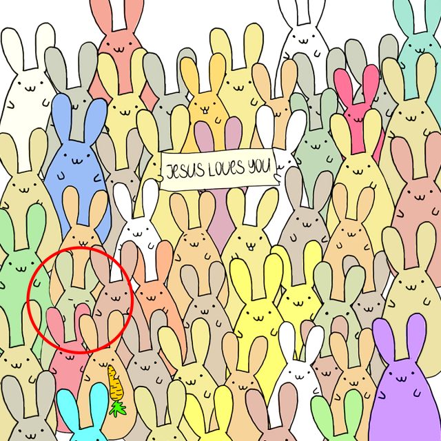 Can you find the word 'Jesus' hidden in this picture? Not many can ...